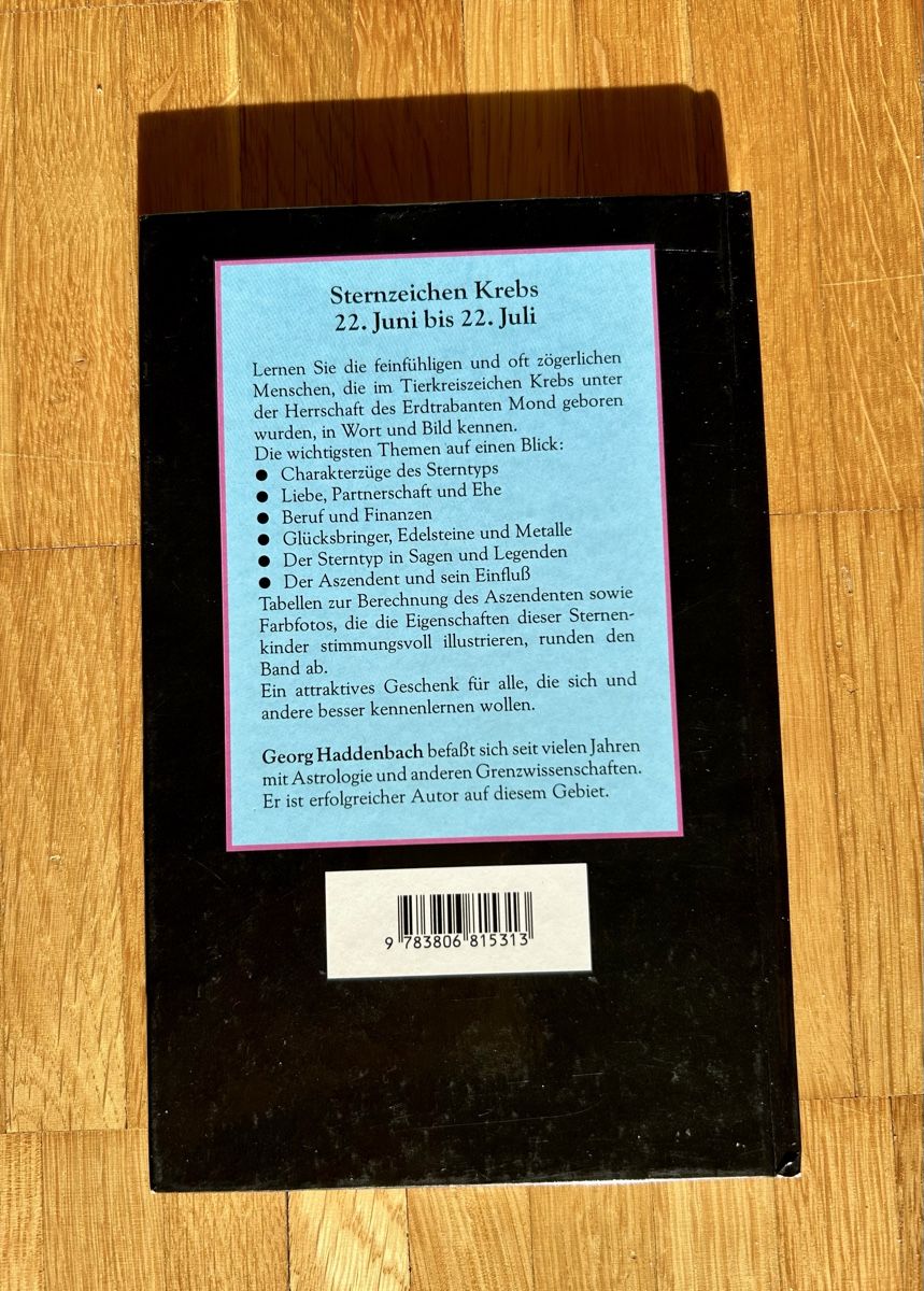 "Der gefühlvolle Krebs" – Astrologie Buch für Krebs-Geborene (Gebraucht ...