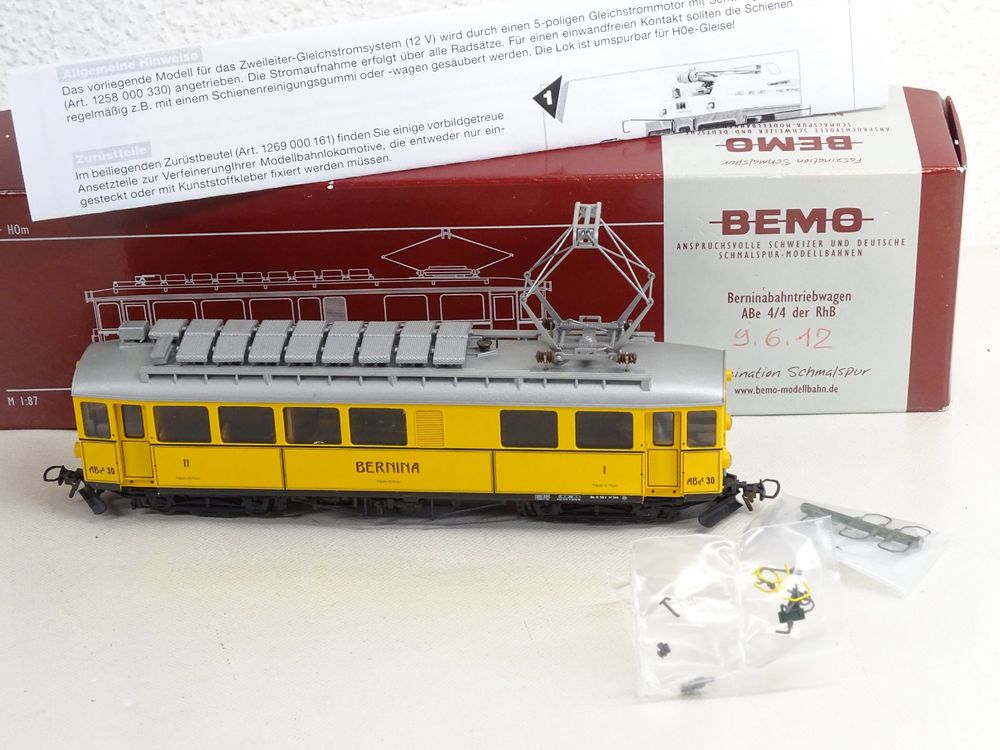 Bemo 1268 160 Bernina Triebwagen ABe4/4, Gelb, H0m,GS/DC,OVP (Gebraucht ...
