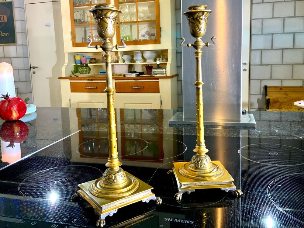 JUGENDSTIL 2 KERZENLEUCHTER BRONZE FRANKREICH,1900 (Gebraucht) in Biglen für CHF 61 – mit ...