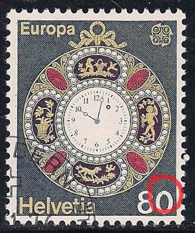 Abart ZNr. 577.2.01b "roter Punkt in der 0 von 80" (Gebraucht) in Teufenthal AG für CHF 5 – mit ...