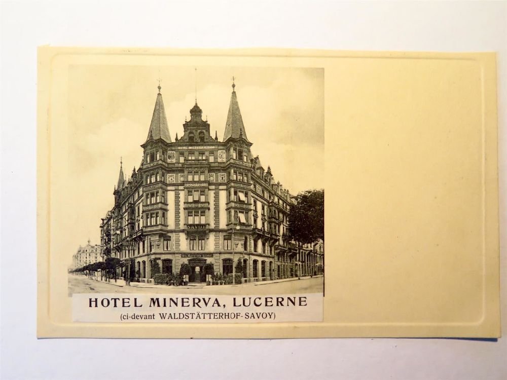 (p) LUZERN Hotel Minerva Litho antik (Gebraucht) in Bern für CHF 5 – mit Lieferung auf Ricardo ...