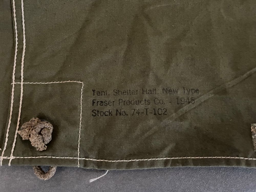 Original US Army WW2 Shelter Half Tent (Gebraucht) in Oberbütschel für ...