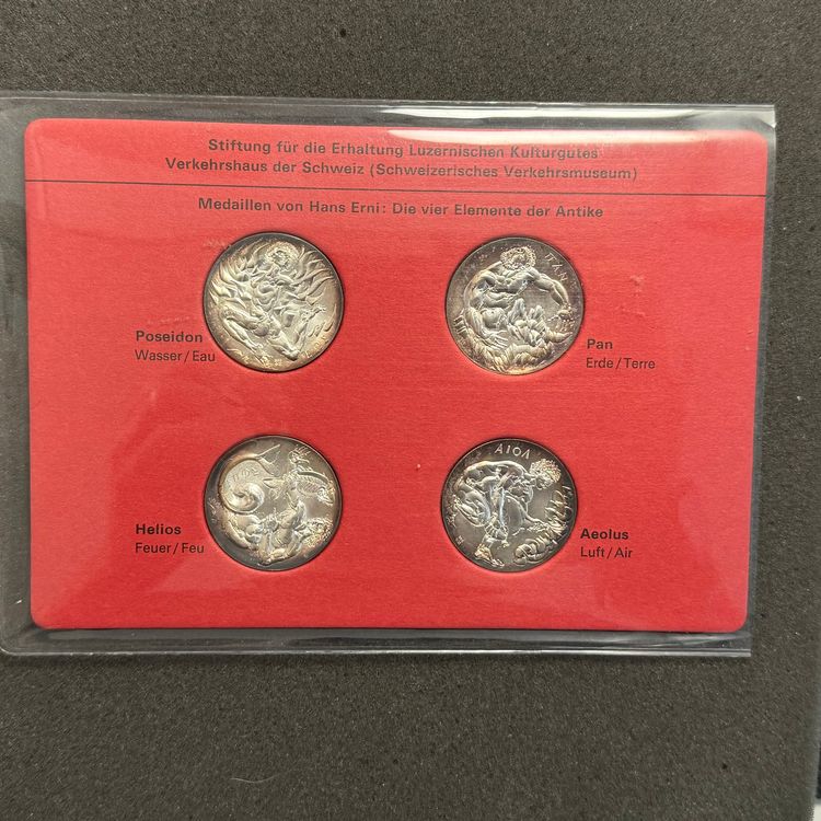Hans Erni Silber Medaillen - Die 4 Elemente | Kaufen auf Ricardo