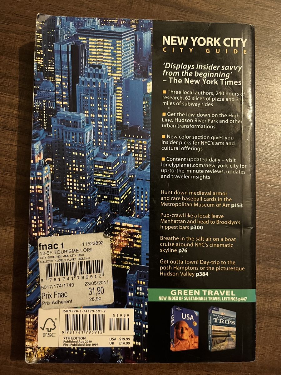 Lonely Planet NYC City Guide with Pull-Out Map (Gebraucht) in Sierre ...