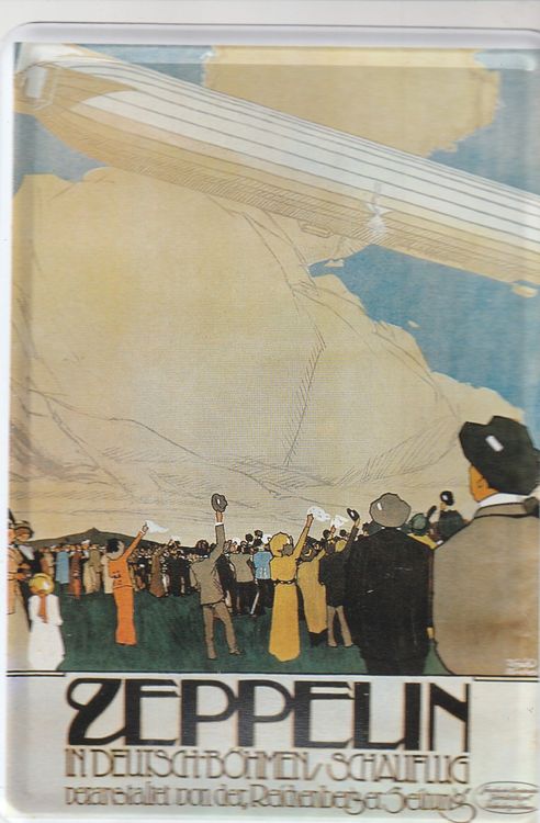 Blechkarte mit Zeppelin 70 er Jahre (Gebraucht) in Rupperswil für CHF 1 ...