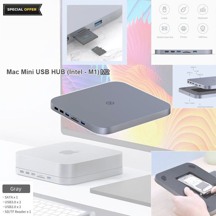 Mac Mini USB Docking Station Intel M2 M1 SSD Studio (Nuovo e nell ...