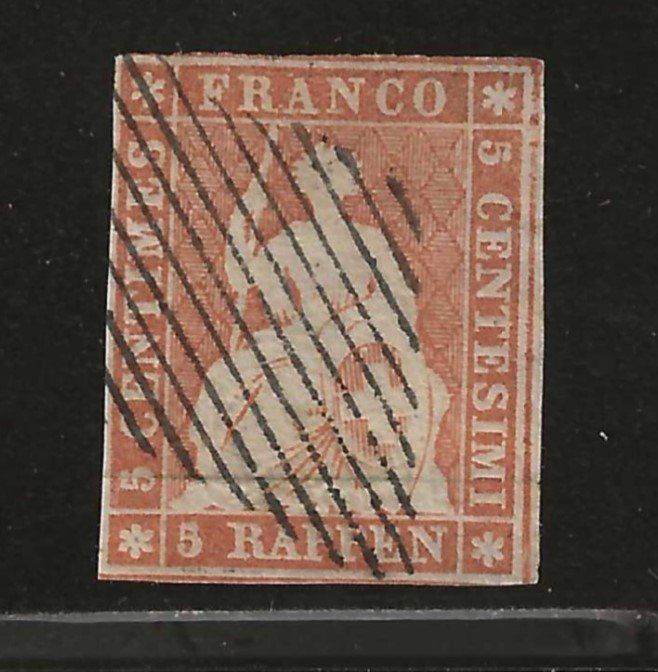 1854: Strubel Nr. 22Aa, saubere Raute, KP 2250.-- (Gebraucht) in Gümligen für CHF 200 – mit ...