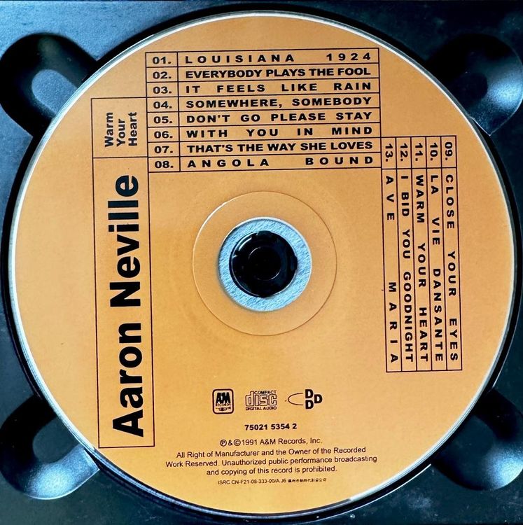 CD Aaron Neville – Warm Your Heart Superior audiophile quali (Gebraucht ...