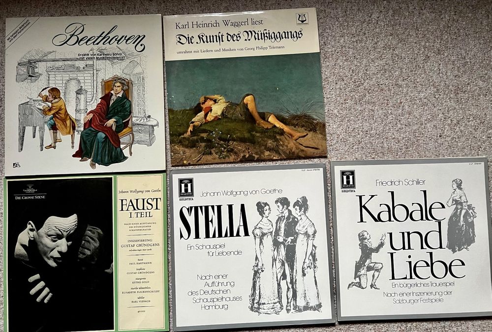 SET MIT 7 LPs GOETHE FAUST STELLA SCHILLER KABALE UND LIEBE (Gebraucht ...