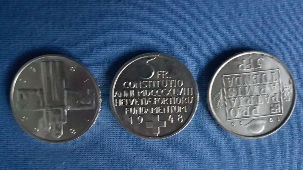 3x5 Fr Silber Gedenkmünzen 1936-1948-1963 ab nur 1 Fr !!! | Kaufen auf Ricardo