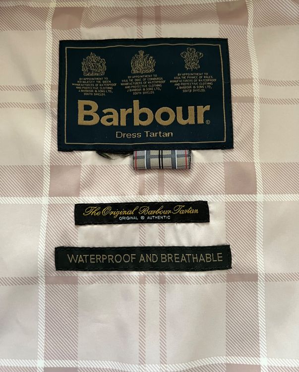 ORIGINAL BARBOUR "TARTAN" JACKE / GR.42 / BEIGE-CARGO (Gebraucht) in ...