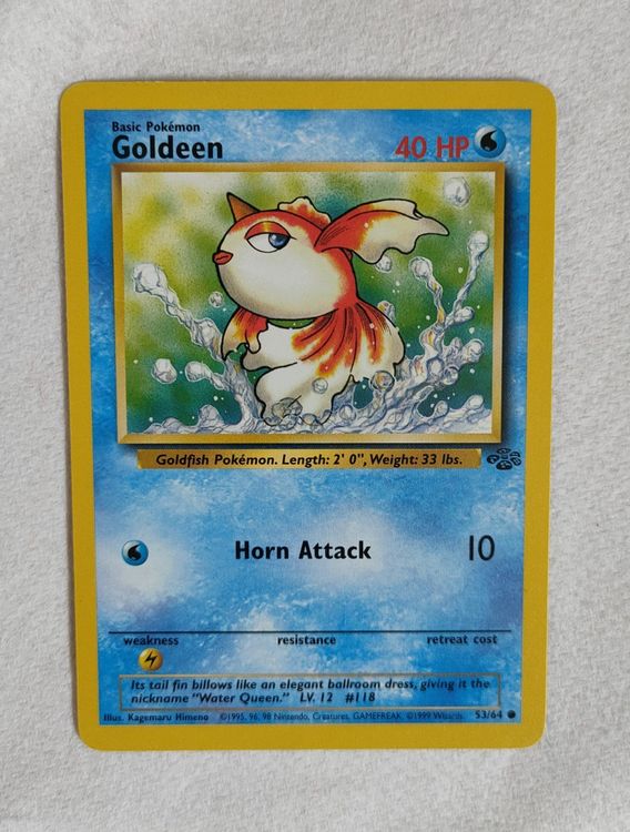 Goldeen Pokemon card carte English Anglais EN Jungle (Gebraucht) in ...