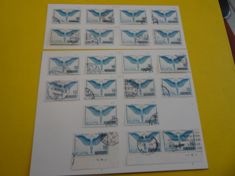 ABARTEN FLUGPOST F 22, 21 MARKEN BESCHRIEBEN, BERÜHRUNG FLUG (Gebraucht) in Eschenbach SG für ...