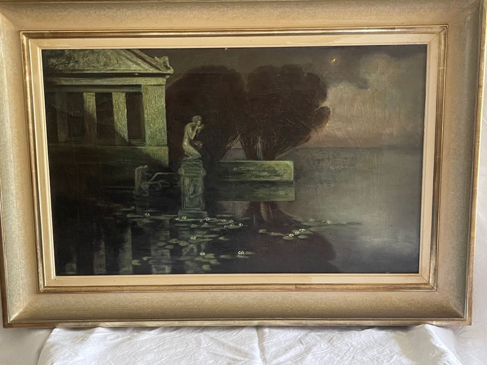 Nächtliches Landschaftsgemälde, Oel auf Leinwand (Gebraucht) in Winterthur für CHF 10 – nur ...