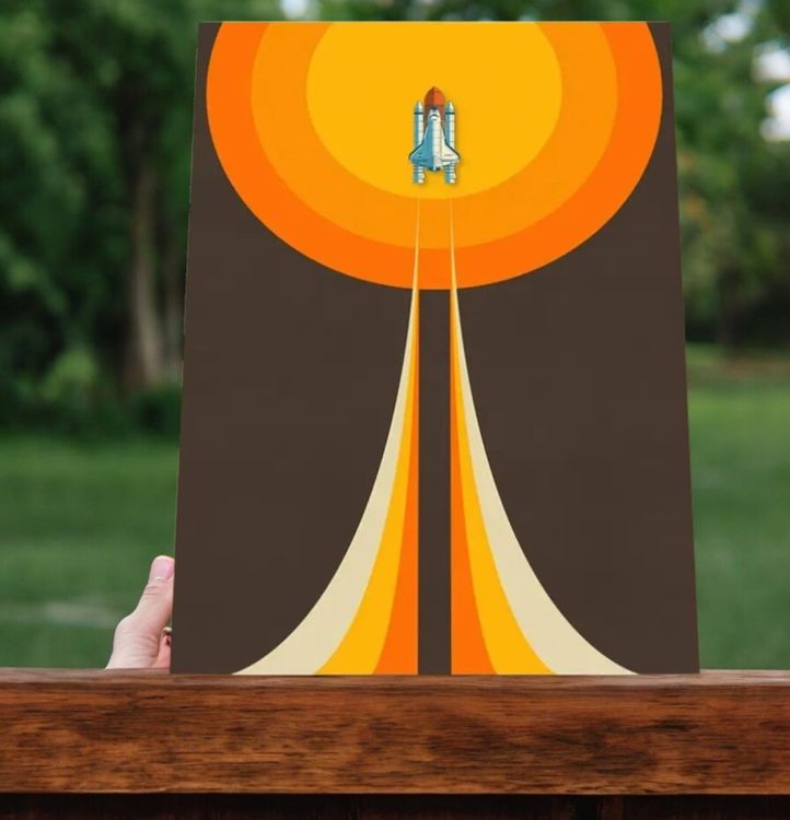 Poster Affiche Poster affiche Impression Art Spatiale rétro (Neu und ...