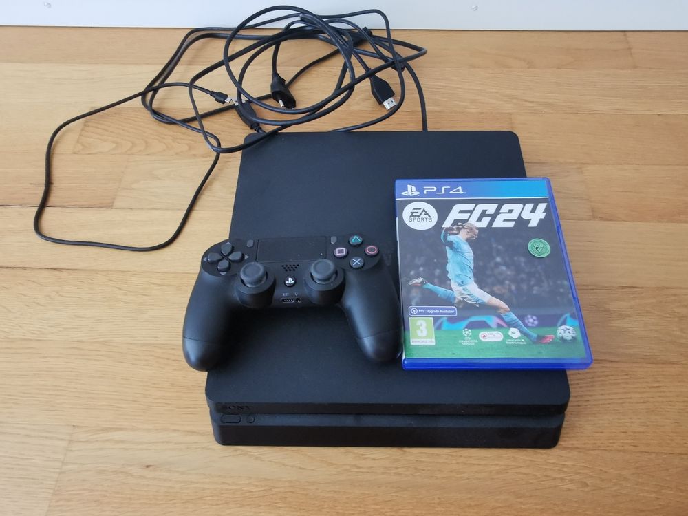 PS4 Konsole Slim 500GB inkl. FC24 + Controller (Neu (gemäss ...