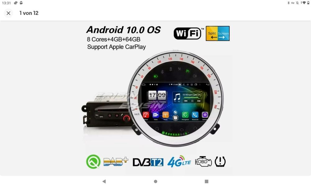 Android Autoradio Mini Countryman ONE | Kaufen auf Ricardo