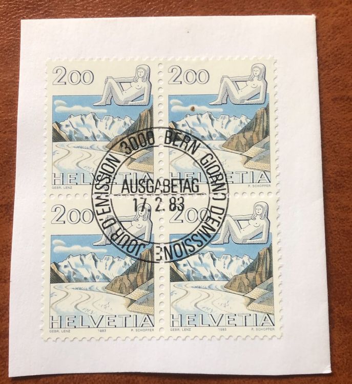 4 er Block Nr.688 mit Papier Stempel Bern | Kaufen auf Ricardo
