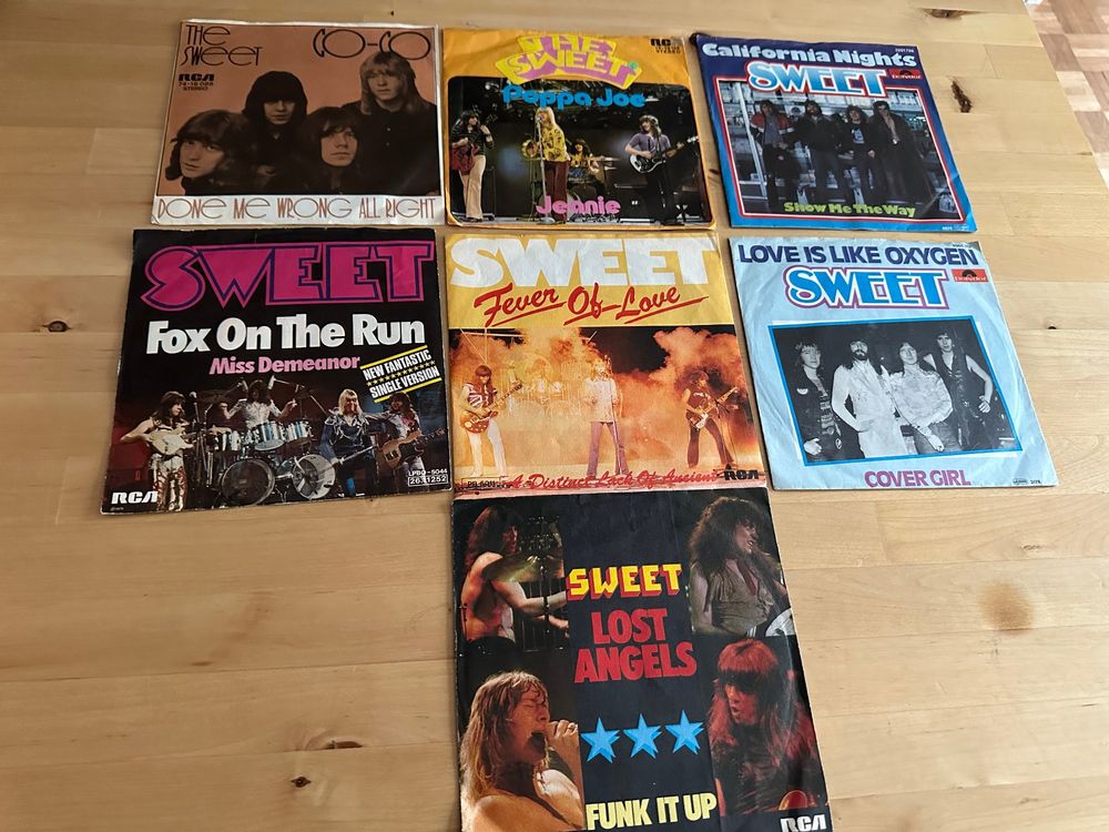 THE SWEET grosse Single Sammlung Kult Charts Hits 70's 7" | Kaufen auf ...