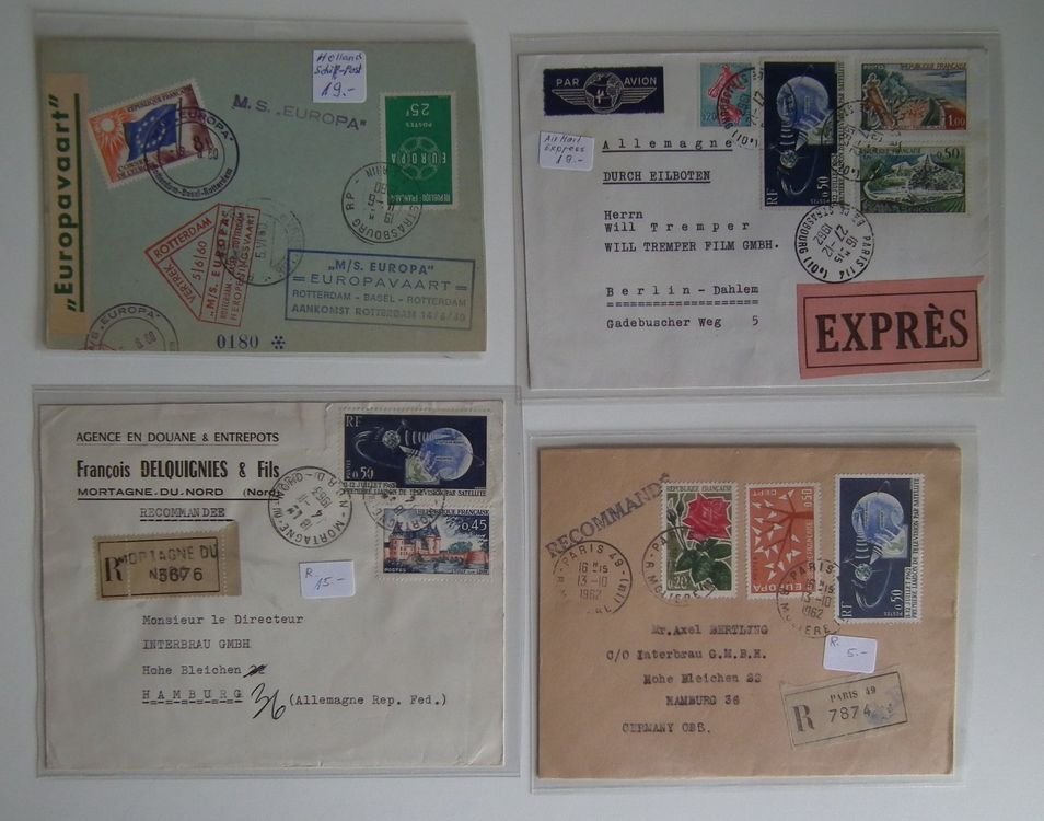 Frankreich, spezielle Briefpost, Schiff, Express, R-Briefe (Gebraucht ...