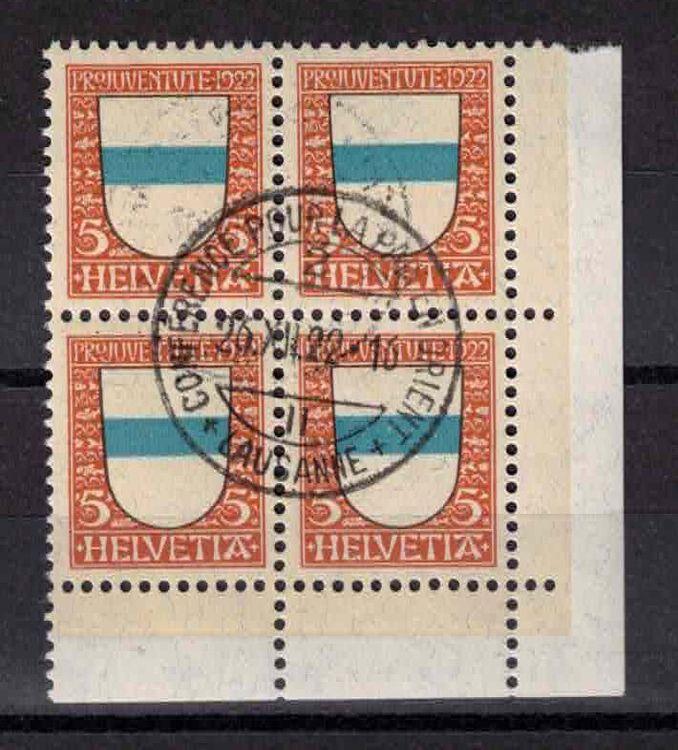 Pro Juventute 1922, J21 im 4er-Block ʘ | Kaufen auf Ricardo