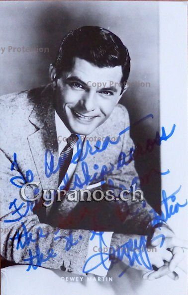 Dewey Martin (1923-2018) Schauspieler - Autogramm (Gebraucht) in ...