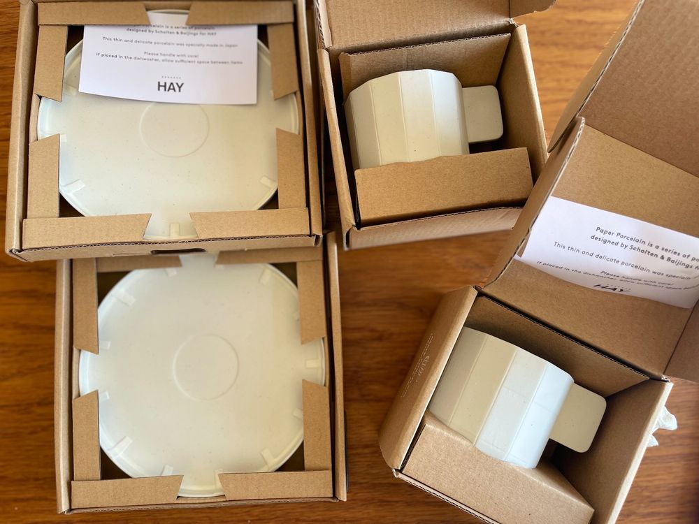HAY Paper Porcelain Set NEW Designed by Scholten & Baijings (Gebraucht ...