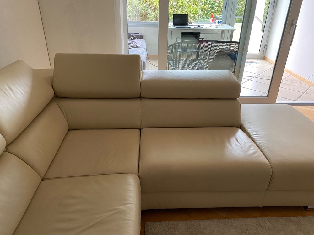 Ecksofa / Sofa Ewald Schillig Leder Beige (Gebraucht) in Widen für CHF 495 – nur Abholung auf ...