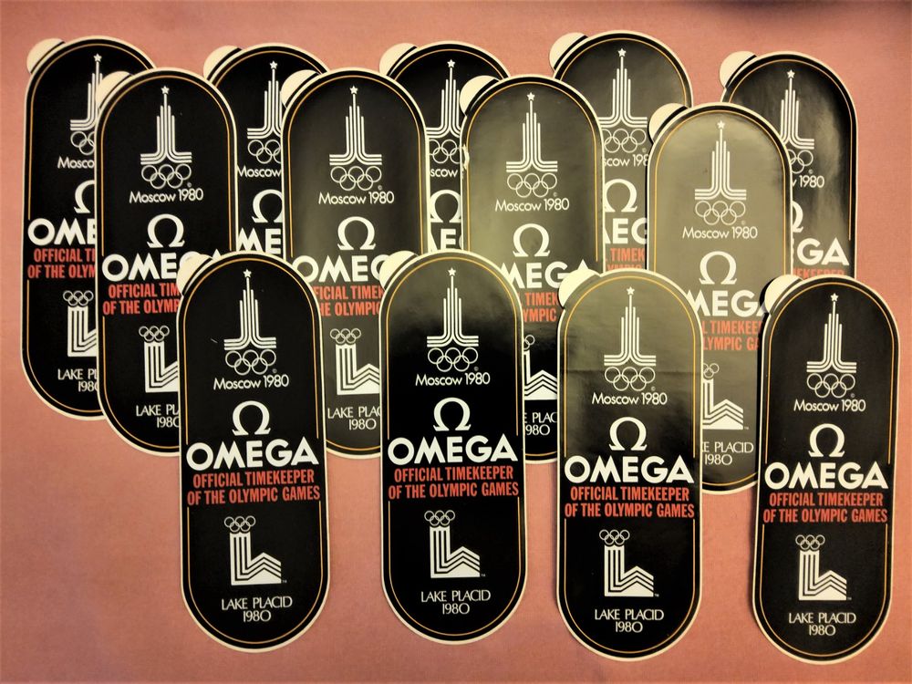 28 Vintage Offizielle OMEGA SPORTS TIMING Stickers (Neu (gemäss ...