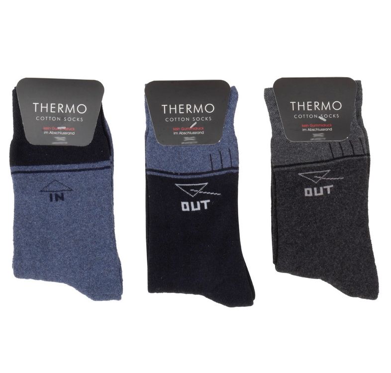 Thermo Baumwollsocken Herren 3er Pack 43/46 (Neu und originalverpackt ...