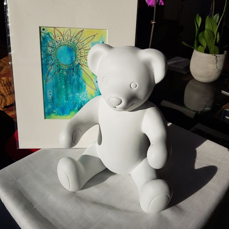 1 Polyresin Teddy Rohling sitzend vom Bären Sommer in Zürich (Neu und ...