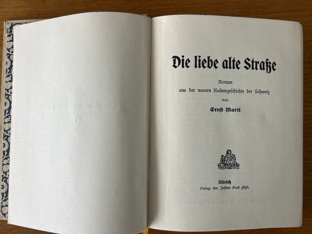 Marti: Die liebe alte Strasse - Roman aus der Schweiz! (Gebraucht) in ...