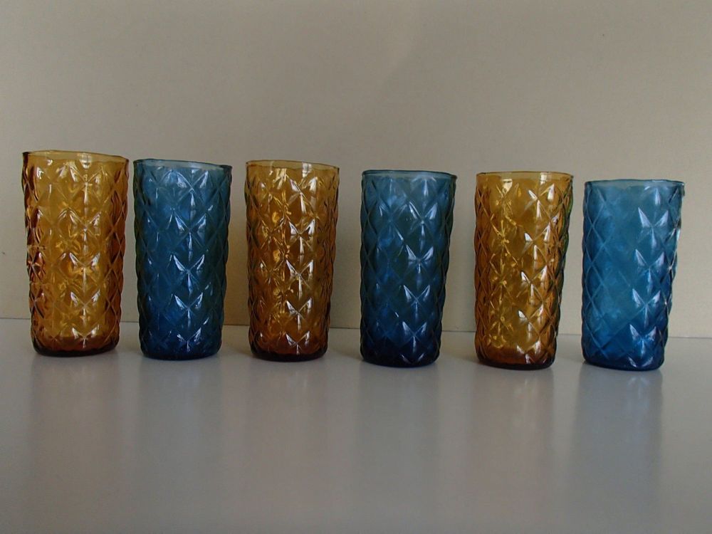 6 farbige Vintage Sirup od. Wassergläser (Gebraucht) in Schöfflisdorf ...