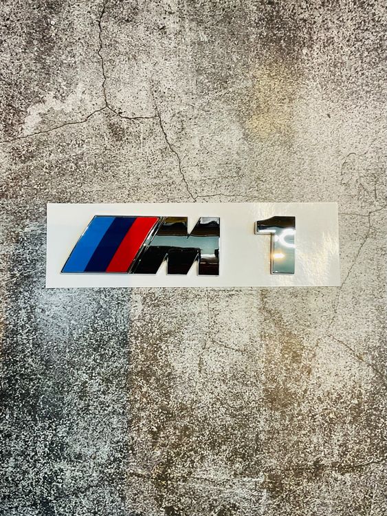 BMW M1 Emblem Schriftzug Logo NEU in Chrom (Neu und originalverpackt ...