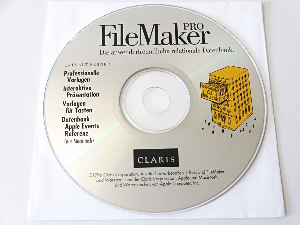 File Maker Pro 3 für Mac, antiquarisch Jahr 1996 ab OS 7.6 | Kaufen auf ...