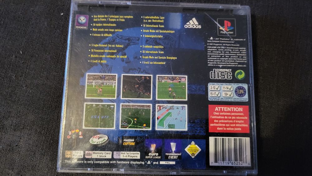Adidas Power Soccer International 97 / Playstation 1 Spiel. (Gebraucht ...