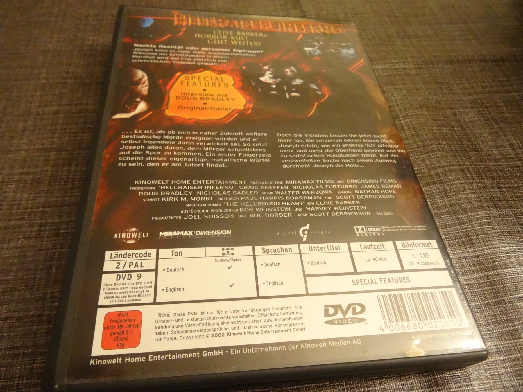 Hellraiser Inferno DVD - Horror (Gebraucht) in Olten für CHF 5 – mit ...