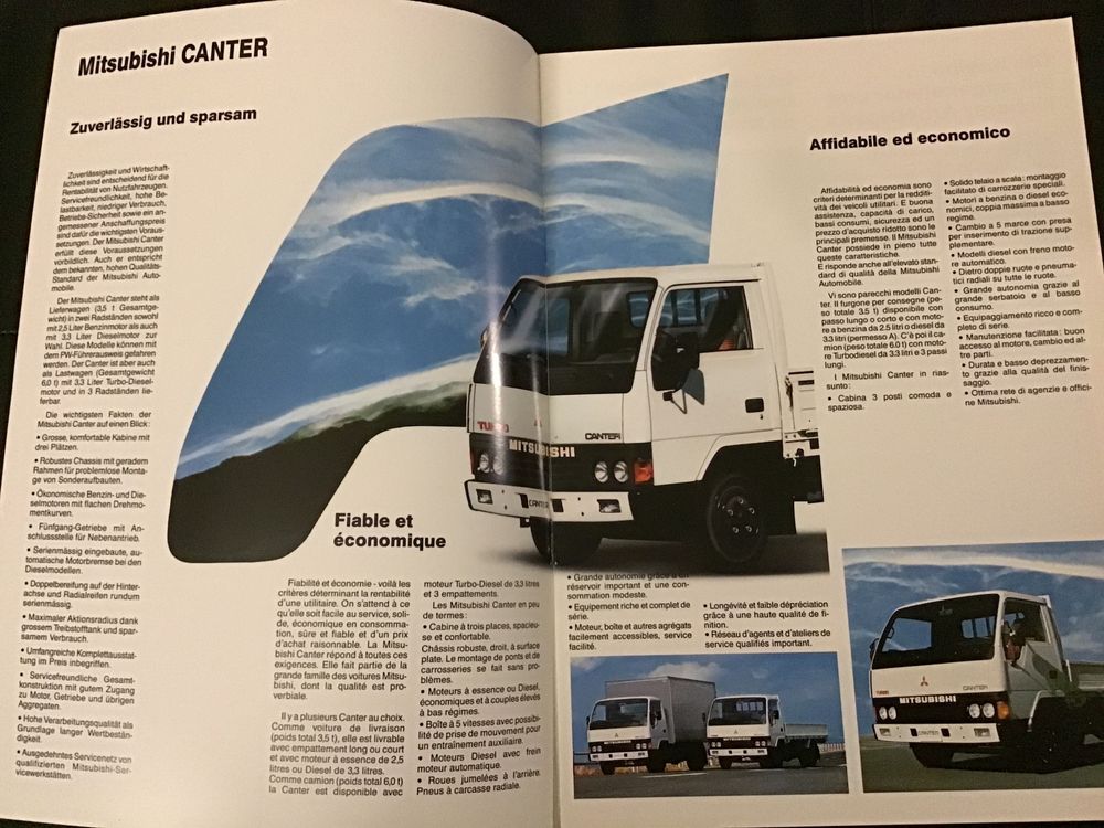Mitsubishi Canter Verkaufsprospekt 12 Seiten Januar 1988 (Gebraucht) in ...