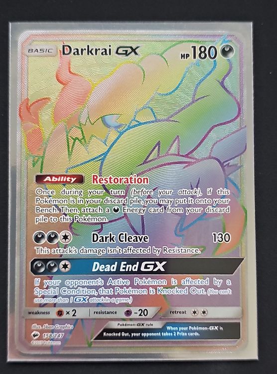 Darkrai GX Rainbow Rare Full Art Pokemon Karte (Gebraucht) in ...