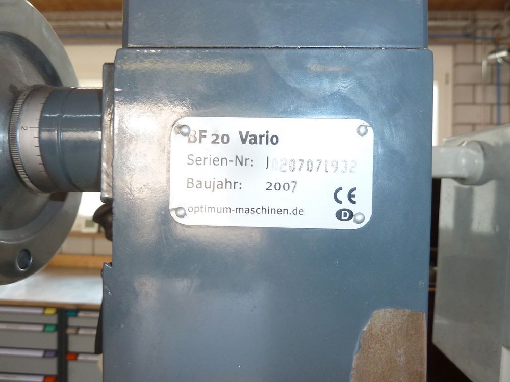 Bohr- Fräsmaschine Optimum BF20 Vario (Defekt) in Flurlingen für CHF ...