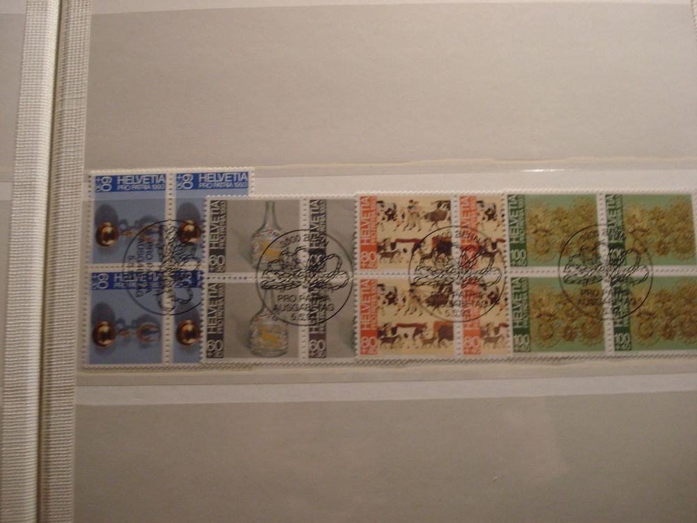 Pro Patria Satz 1993, 4erblock, ET-Stempel, mit Gummi (Gebraucht) in Niederwil AG für CHF 1 ...