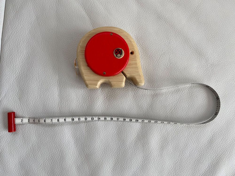 Herziges Längenmass Messband aus Holz Elefant NEU (Neu (gemäss ...