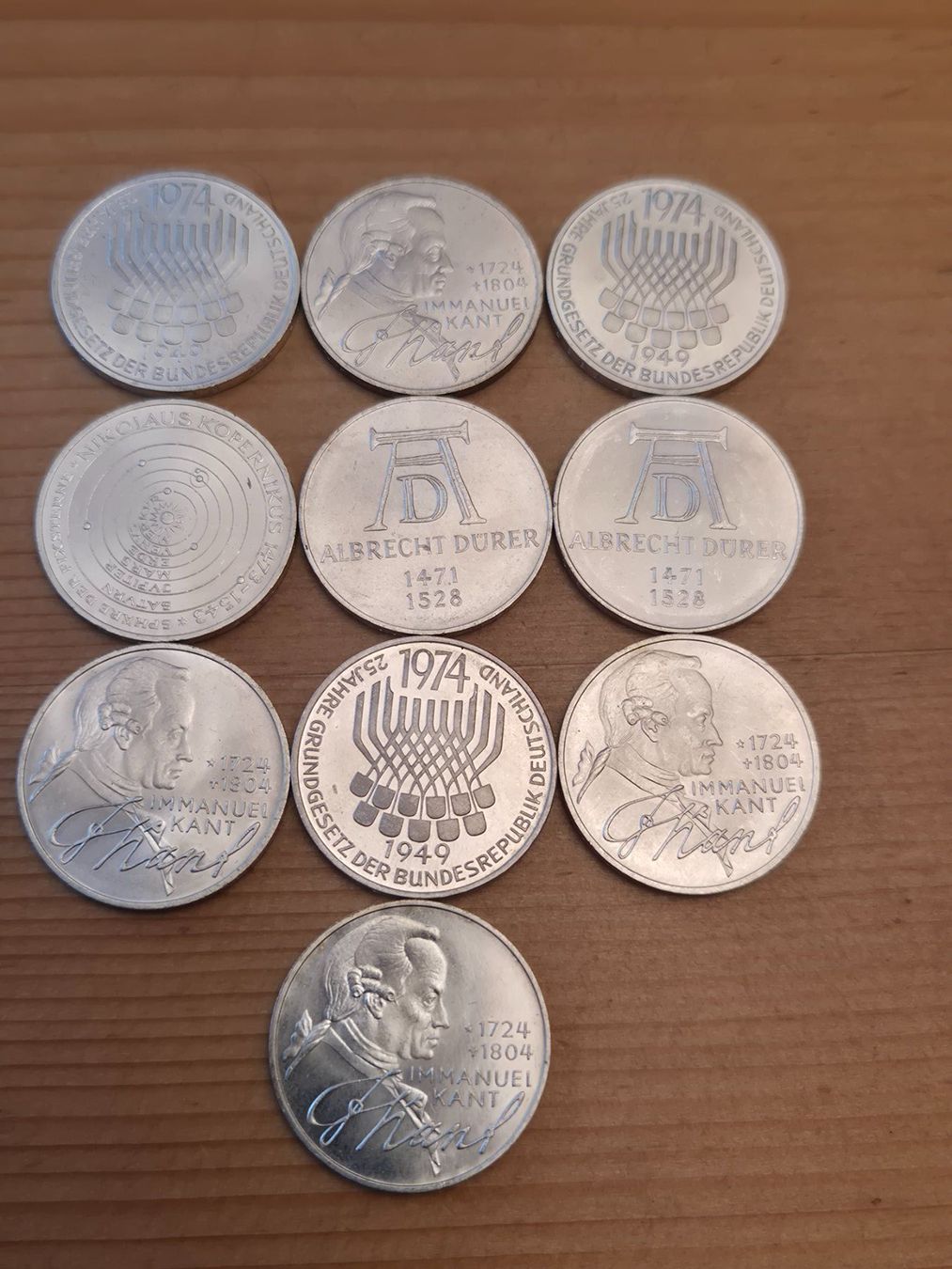 DE-10x5 D-Mark Silber div.Jahrgänge Zustand gemäss Bilder (Gebraucht ...