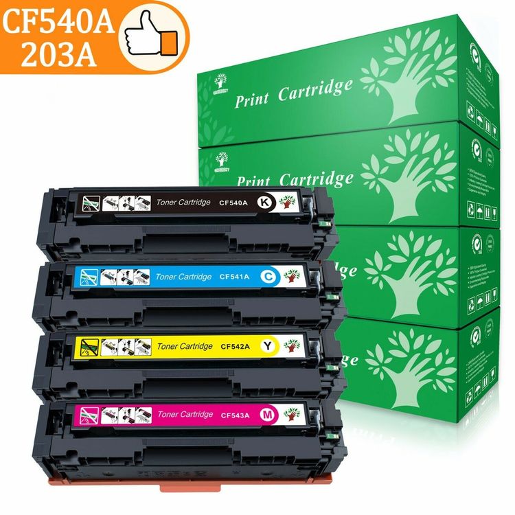 4 Toner XXL für HP CF540X Color LaserJet Pro MFP M 280 DNW D (Neu und ...