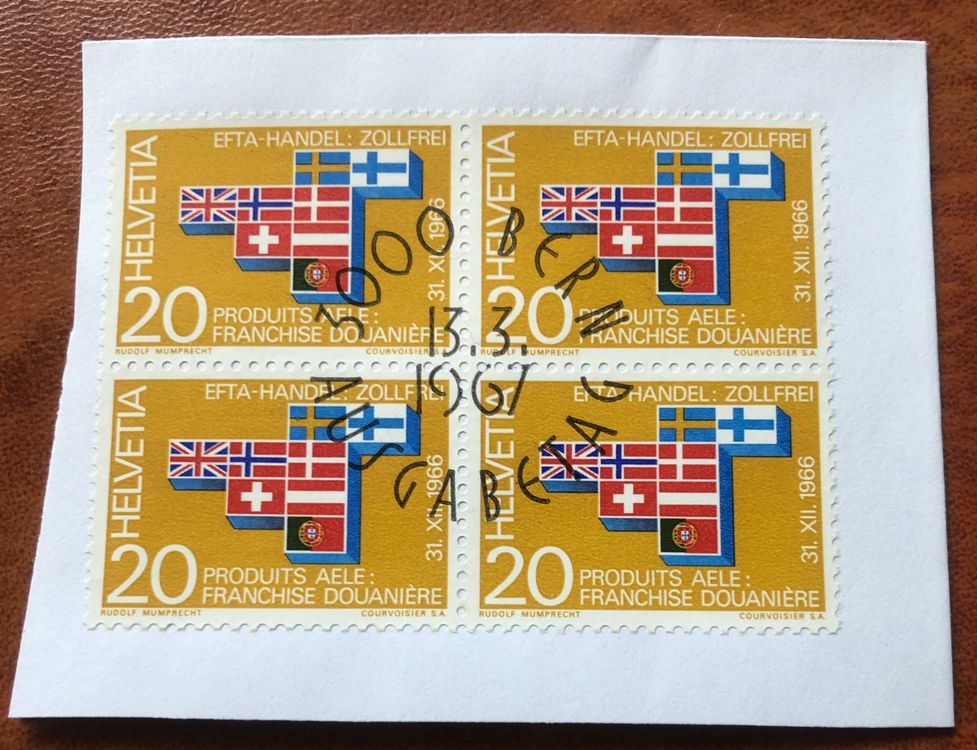 4 er Block Nr.447 mit Papier Stempel Bern | Kaufen auf Ricardo