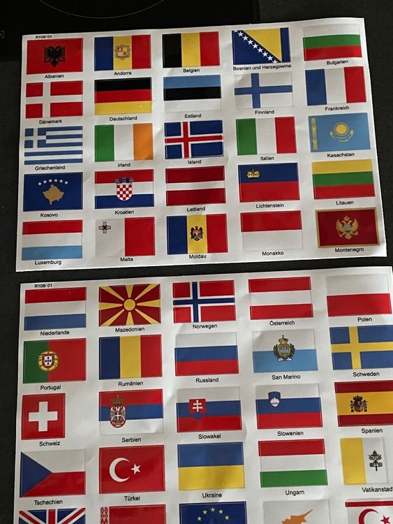 Europa Länder Flaggen Aufkleber Sticker neu | Kaufen auf Ricardo