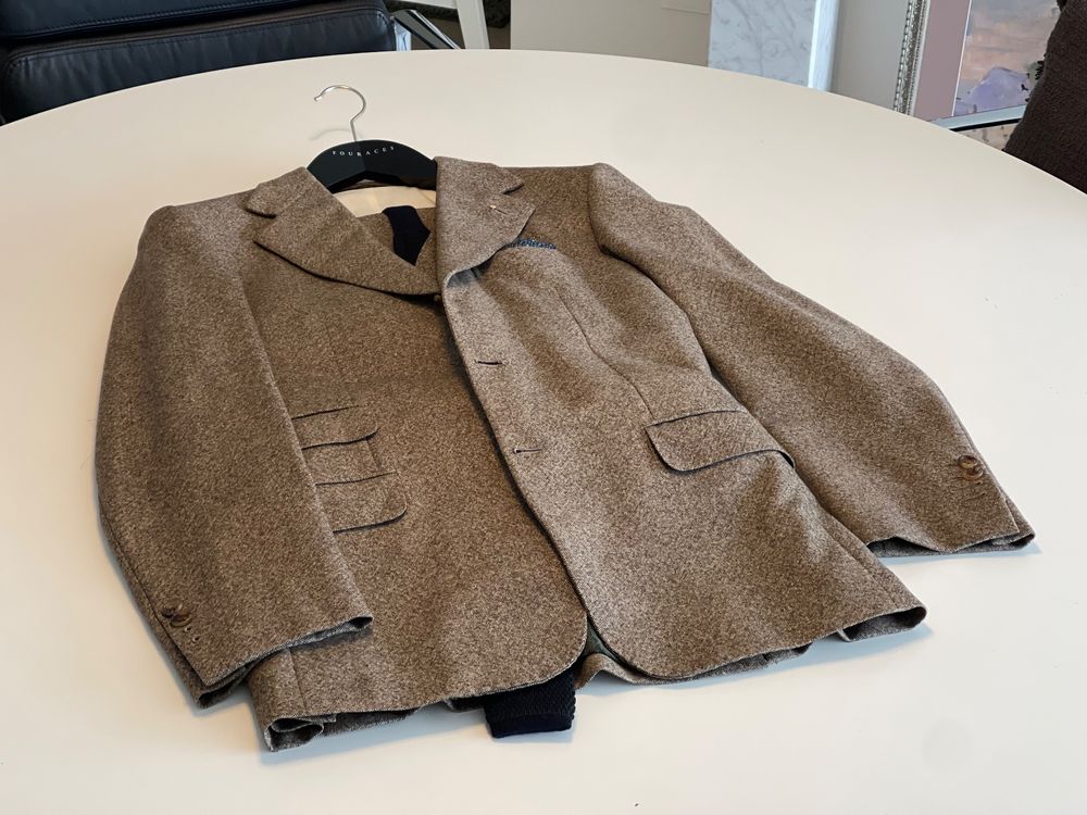 Master-Brioni-Anzug,Tweed-Stoff, inkl. Krawatte & Pochette (Gebraucht ...