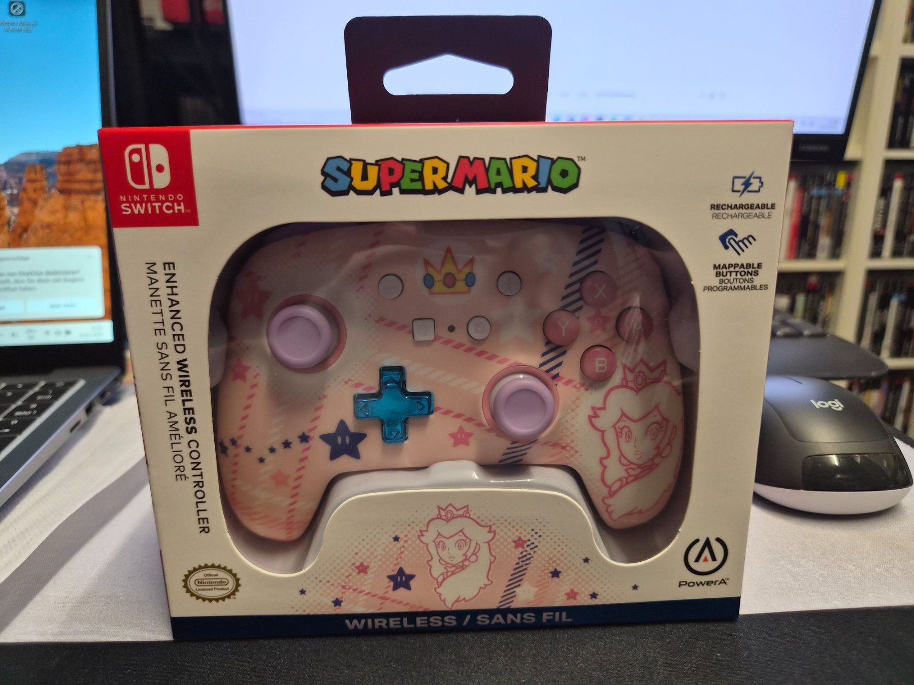 Nintendo Switch Controller - Princess Peach - Neu! Wireless (Neu und ...