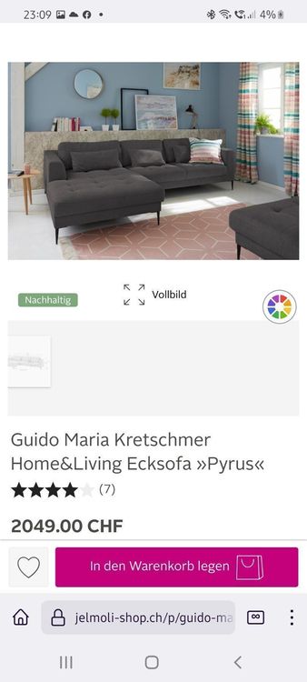 Ecksofa Pyrus braungrau Sofa Big Guido Maria Kretschmer (Gebraucht) in ...