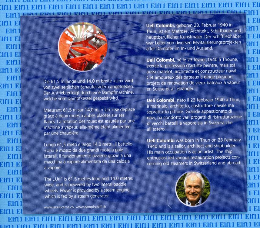 CHF__20.00 2017 Dampfschiff Uri im Folder stgl 20 Franken (Neu und originalverpackt) in Widnau ...